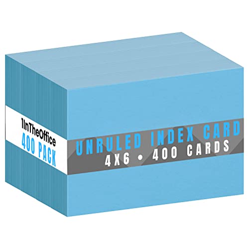 Snapklik.com : 1InTheOffice Blue Index Cards 4x6