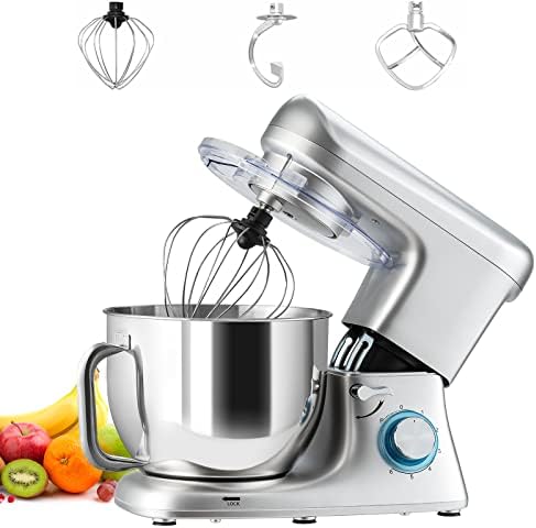 TANGZON Stand Mixer, 6 Speeds 1400W Food Mixer with 7L Stainless Steel ...