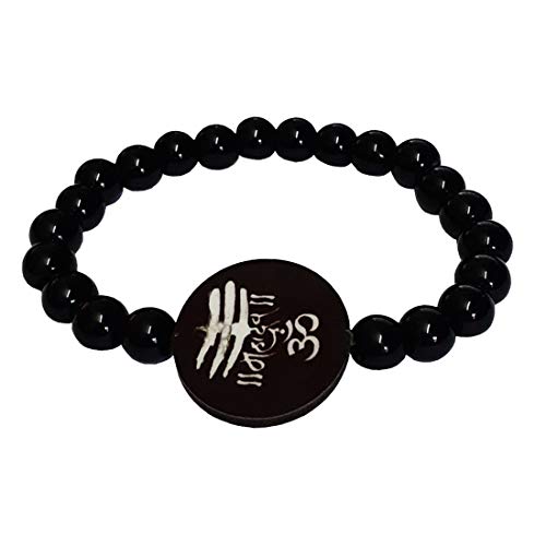 Buy Mahadev Shiva Black Glass Beads Stone Bracelet at Amazon.in