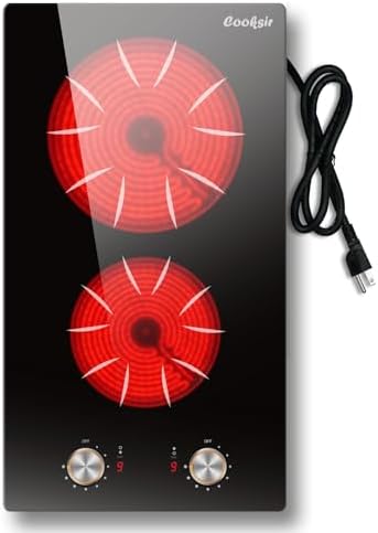 Amazon.com: Jessier 2 Burner Electric Cooktop - 12 Inch Plug in ...