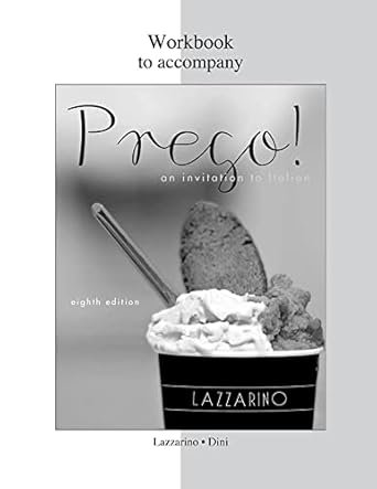 Workbook for Prego!: An Invitation to Italian: Amazon.co.uk: Lazzarino ...