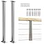 Mayset 2 Pack Stainless Steel 42" Cable Railing Posts(Post: 40.5"x2"×2 ...