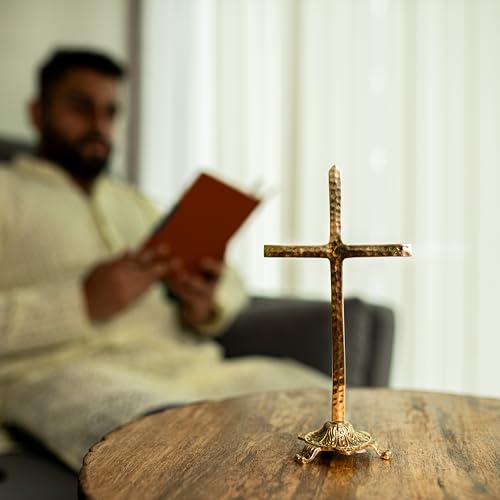 GIBOX Classic Creek Orthodox Holy Cross Antique Brass Jesus Christ With ...