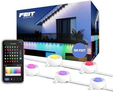 Feit Electric Permanent Outdoor Lights, Smart RGBIC with Tunable White ...