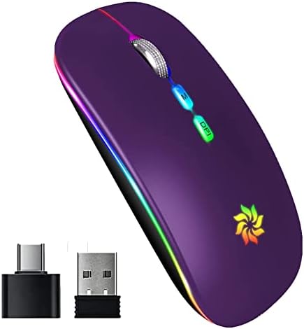 LED Mouse Inalámbrico Recargable, Fotgear Ratón Wireless 2.4G ...