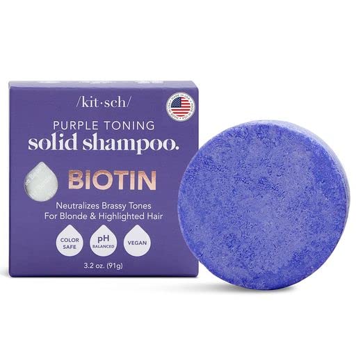 Amazon.com : Kitsch Purple Shampoo Bar for Blonde Hair - Toning Purple ...