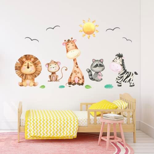 Amazon.com: Woodland Wall Decals for Kids Room - Safari Nursery Wall ...