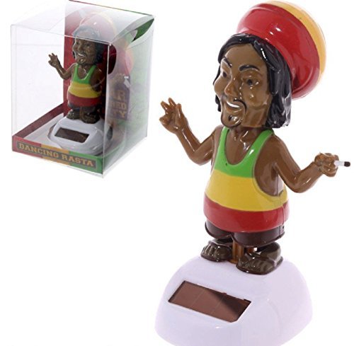 Rasta Man Solar Pal Light Powered Dancing Figure For Home Office and ...