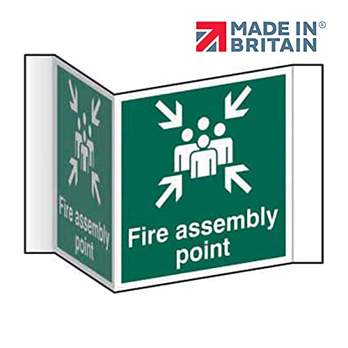 ‘Fire Assembly’ (Projection Sign) Rigid 1mm PVC Board (200mm x 200mm x ...