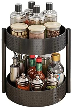 FEELING MALL Turntable Spice Rack, Large Turntable with 2 Levels, Spice ...
