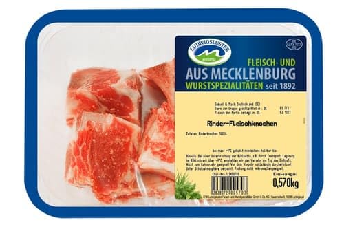 Ludwigsluster Rinder-Fleischknochen (0.58 kg) : Amazon.de: Lebensmittel ...
