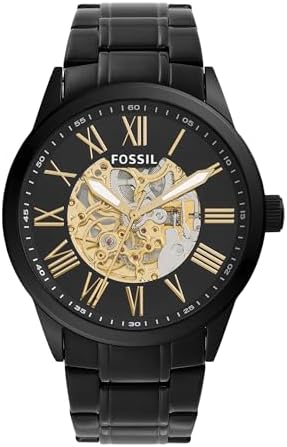Amazon.co.jp: [Fossil] 自動巻き腕時計 FLYNN AUTOMATIC BQ2092 メンズ ブラック 正規輸入品 ...