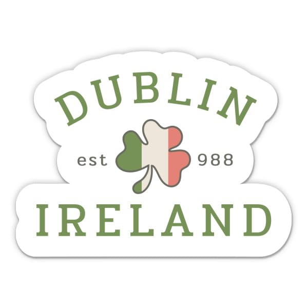 Amazon.com: Dublin Ireland Sticker - 3" Laptop Sticker - Waterproof ...