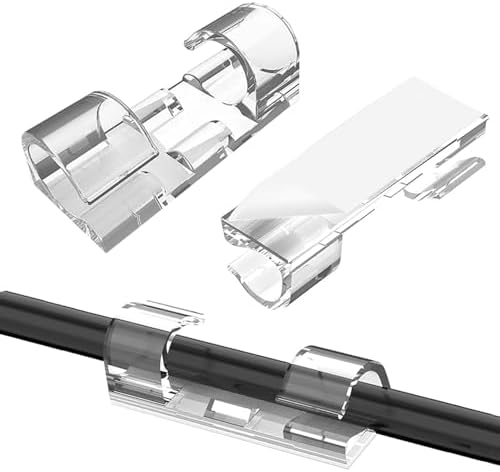 Amazon.com: SOULWIT 50 Pcs Self Adhesive Cable Management Clips, Cable ...