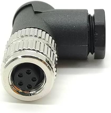 Amazon.com: Elecbee M8 5Pin Female Connector Right Angle Cable Plug ...