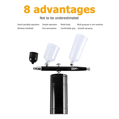 TKSE Airbrush Kit, Mini Air Compressor Airbrush Kit, USB Rechargeable ...