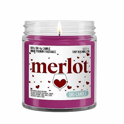 Amazon.com: Merlot Scented Candle - Smells Like Merlot Red Wine - 100% ...