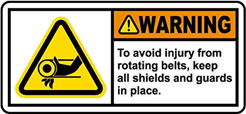 Warning. to Avoid Injury from Rotating Belts, Keep All Shields and ...