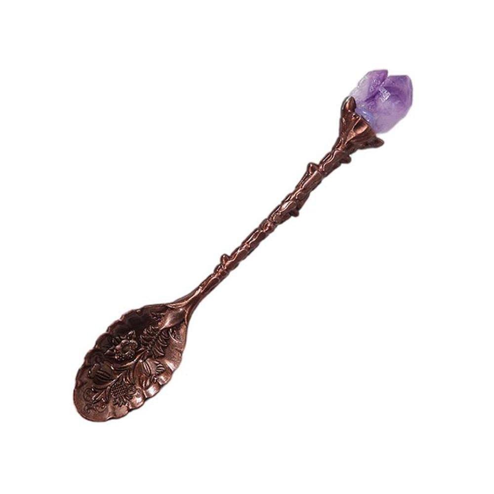 Amazon.com: Crystal Alloy Coffee Spoons Decorative Tea Spoons, Purple ...