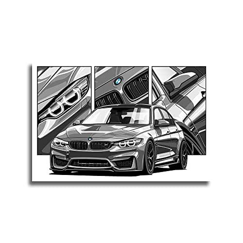 Amazon.com: F80 M3 Generation Euro Car Import Tuner Inspired Fan Art ...