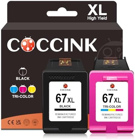 COCCINK for HP 67 Ink Cartridges High-Yield for hp deskjet 2700 Ink ...
