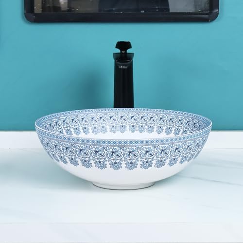 Tysun Bathroom Vessel Sink, 16" x 16" Round Shape Bathroom Sink ...