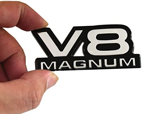 Amazon.com: 1pc V8 Magnum Emblems Fender Door Nameplate 3D Badge ...