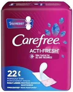 Amazon.com: Carefree Acti-Fresh Body Shape Pantiliners Thin Unscented - 22 Liners, Pack of 2 ...
