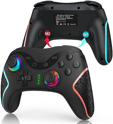 Amazon.co.jp: 2024 Switch Controller, OOOUSE Switch, Controller, HD Vibration, 1,000 mAh, Large ...