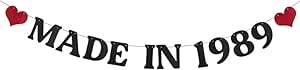 Amazon.com: Configure MADE IN 1989 Banner, Pre-Strung,Funny Black ...