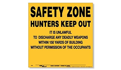 Voss Signs Yellow Polyethylene Safety Zone Hunters Keep Out Signs (100 ...