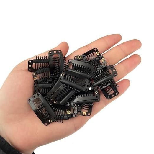 Buy Prime 12 Pcs Stainless Steel Hair Toupee Clips Hair Extension Snap ...