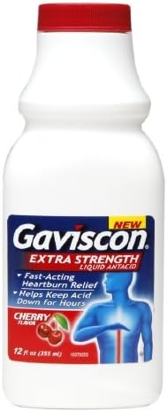 Amazon.com: Gaviscon Liquid Antacid, Extra Strength, Cherry Flavor 12 ...