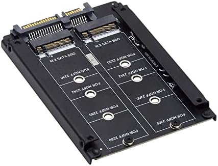 NFHK Dual NGFF B+M Key M.2 SSD Card JOBD Raid0 Span Bridge to 2.5" SATA ...