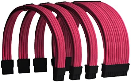 PCROAR PSU Cable Extension Sleeved Custom Mod GPU PC Power Supply Soft ...