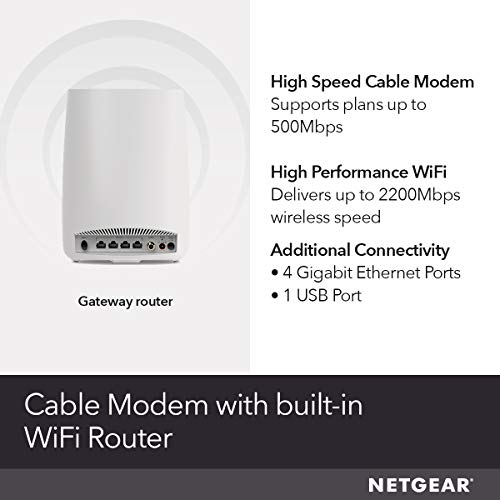 Reviews for NETGEAR Orbi All-in-One Cable Modem + Whole Home Mesh-Ready ...