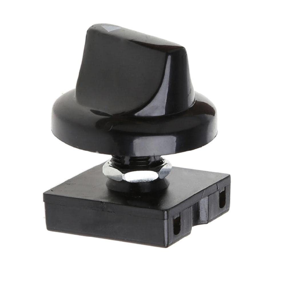 Leimezsty 4-Position 3-Speed Rotary Fan Selector Switch, Black, Manual ...