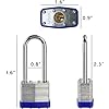 SEPOX® 12Pcs Set Laminated-Padlocks with Key Different, Extra Long ...