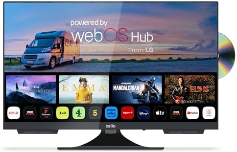 Cello C2224WSF 12 Volt 22 inch Traveller Smart Frameless TV/DVD Pitch ...