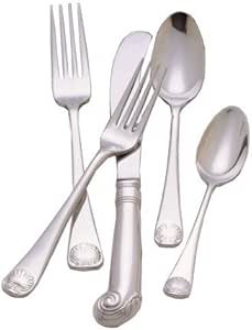 Amazon.com | Colonial Williamsburg Royal Shell Stainless Steel Flatware ...