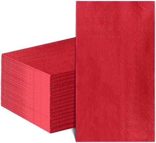 Amazon.com: NatNarr 60 Pcs Red Napkins Disposable Red Dinner Napkins ...