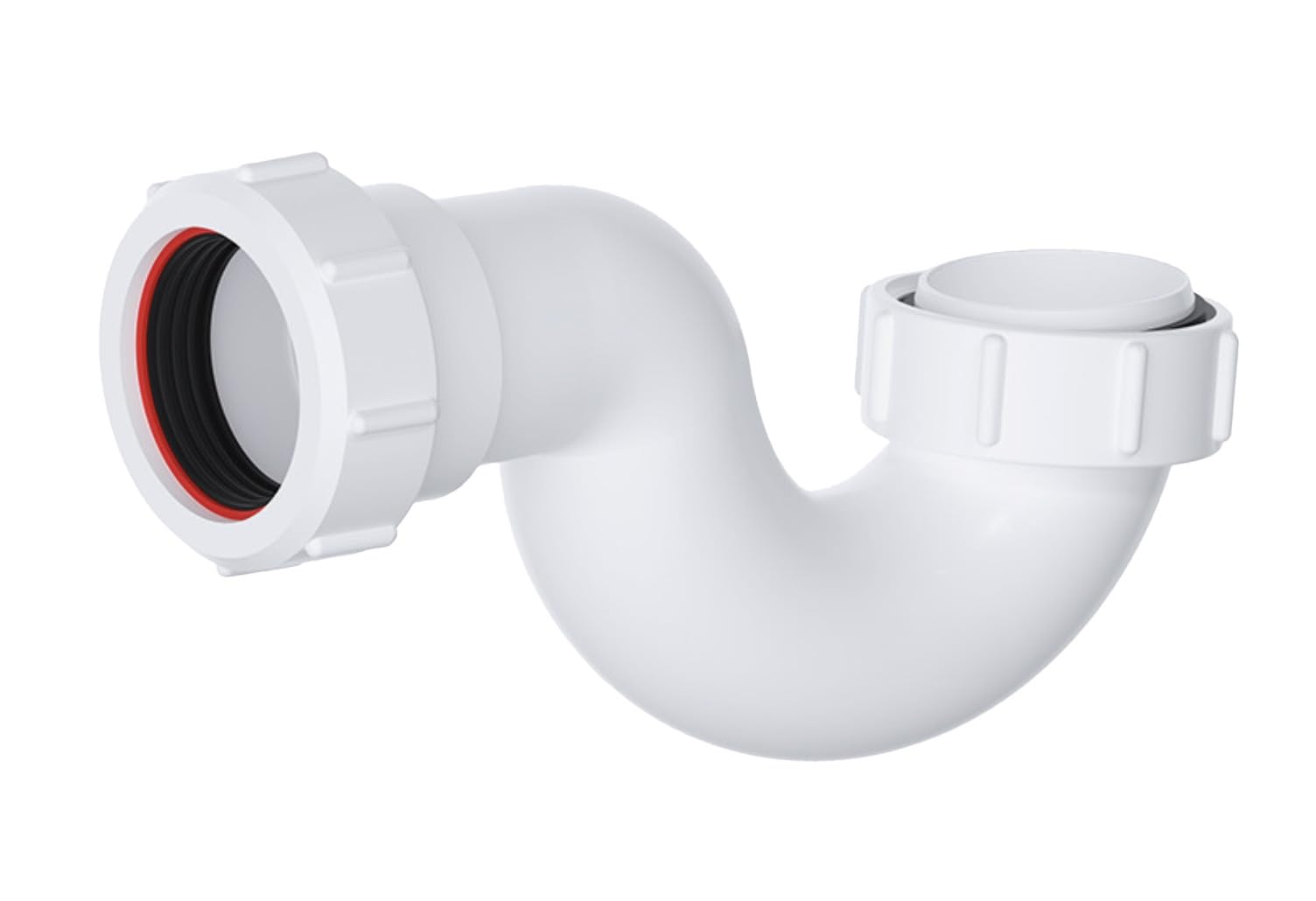 Shallow P Trap 40mm (1.1/2 Inch) Bath Trap/Shower Trap with Universal ...