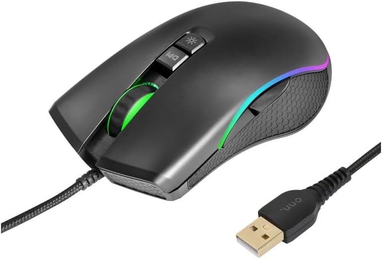onn. 100027827 RGB Wired Adjustable DPI Gaming Mouse User Manual