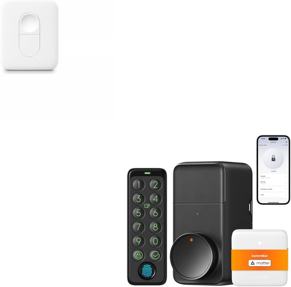 SwitchBot WiFi Smart Lock Pro with Keypad Touch & SwitchBot Remote ...