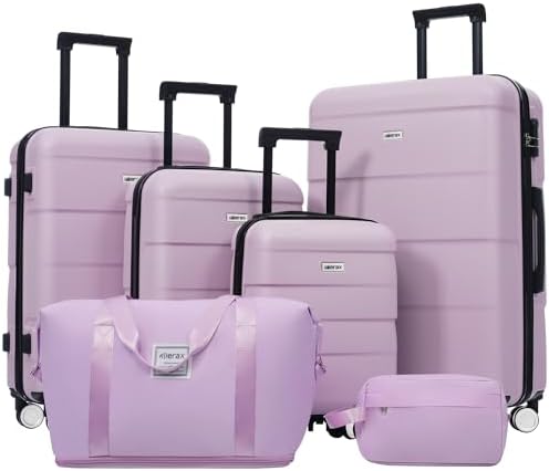 Amazon.com | Merax Luggage Sets,6 Piece Carry on Suitcase with Travel ...