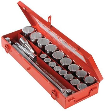 21 19mm-50mm Piece Socket Set - 3/4 Inch Drive Metric - T-Bar, Quick ...