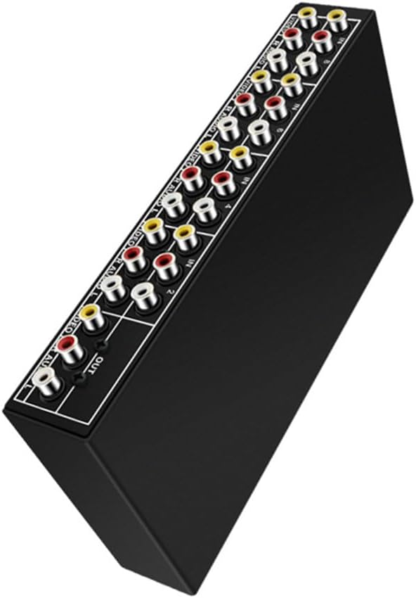 Amazon.com: axGear AV Switch Box Composite Selector 4 Port RCA Audio ...