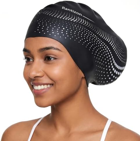 Amazon.com : Unisex Extra Large Swim Cap for Long Hair, Large Size Soft ...