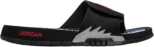 Amazon.com | Jordan Hydro V Retro Men's Slides (555501-061, Black/Fire ...