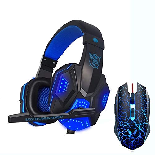 Conifer MFTEK RGB Over Ear Gaming Headphones with Mic and Mouse Combo ...